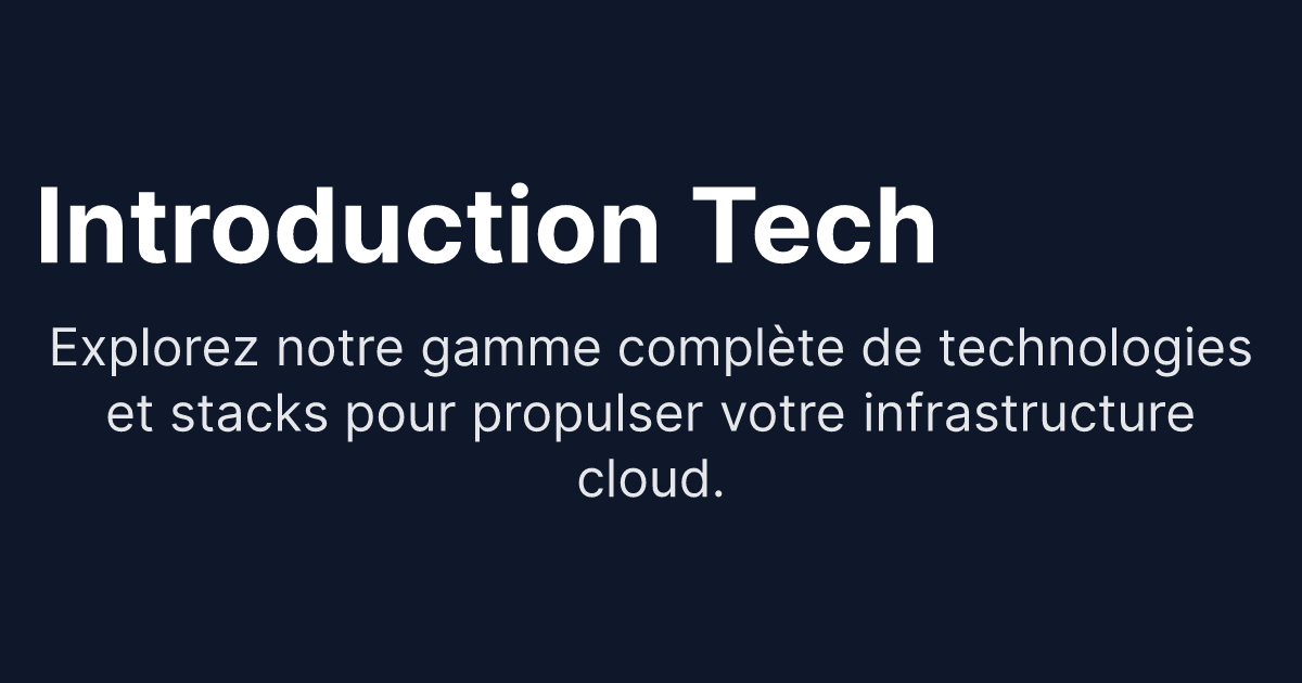 Introduction Tech - Expert DevOps & Cloud - Infogérence