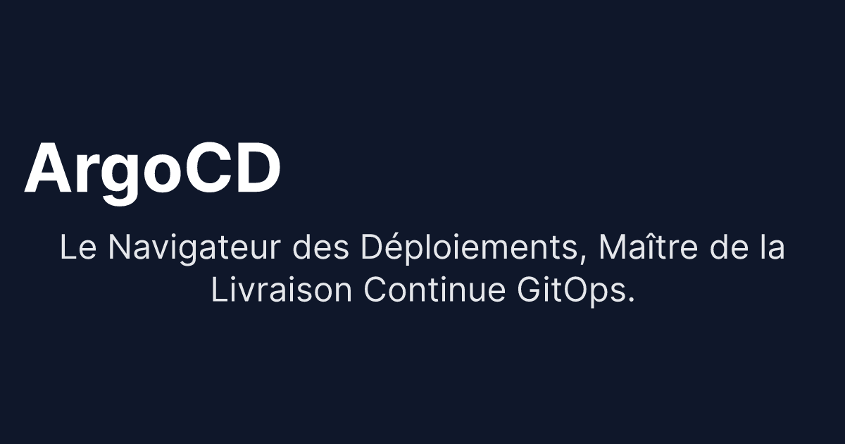 ArgoCD - Expert DevOps & Cloud - Infogérence